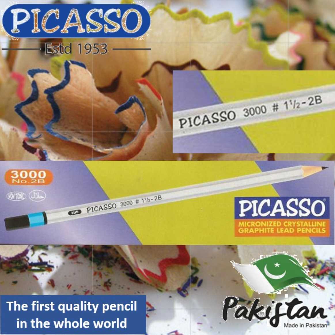 3000 2B قلم رصاص علبة 12